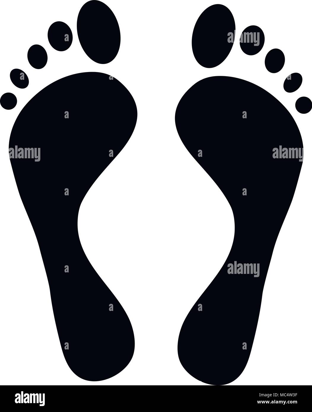 Black footprint icon, simple style Stock Vector Image & Art - Alamy
