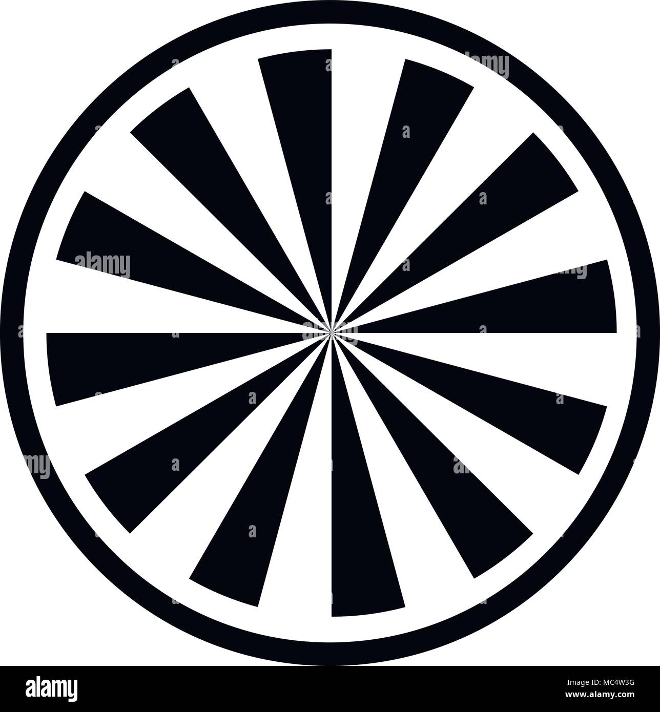 Circle with radial rays icon, simple style Stock Vector Image & Art - Alamy