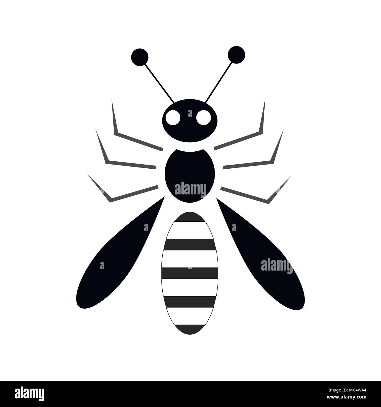 Bee icon in simple style Stock Vector Image & Art - Alamy