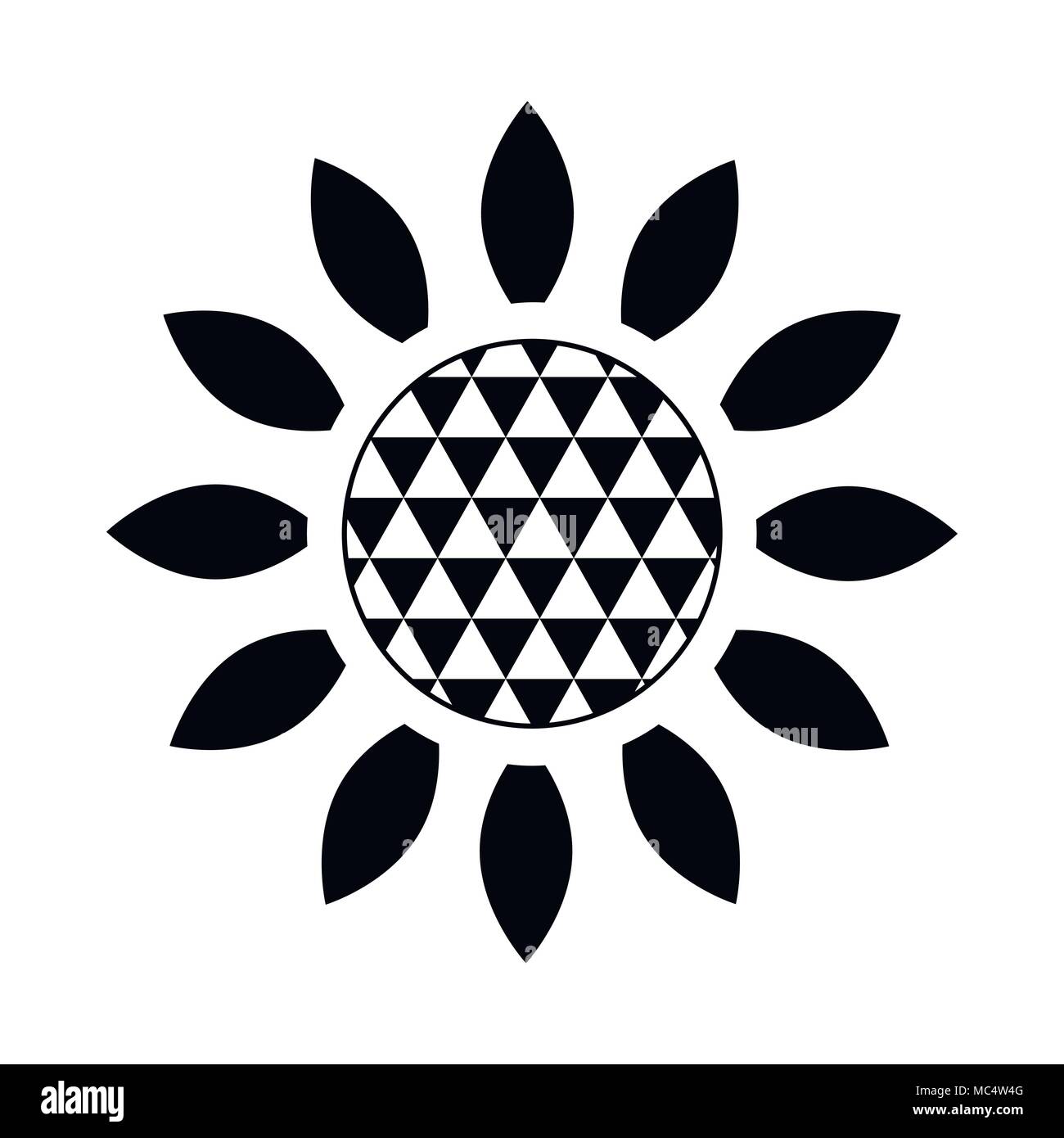 Sunflower icon in simple style Stock Vector Image & Art - Alamy