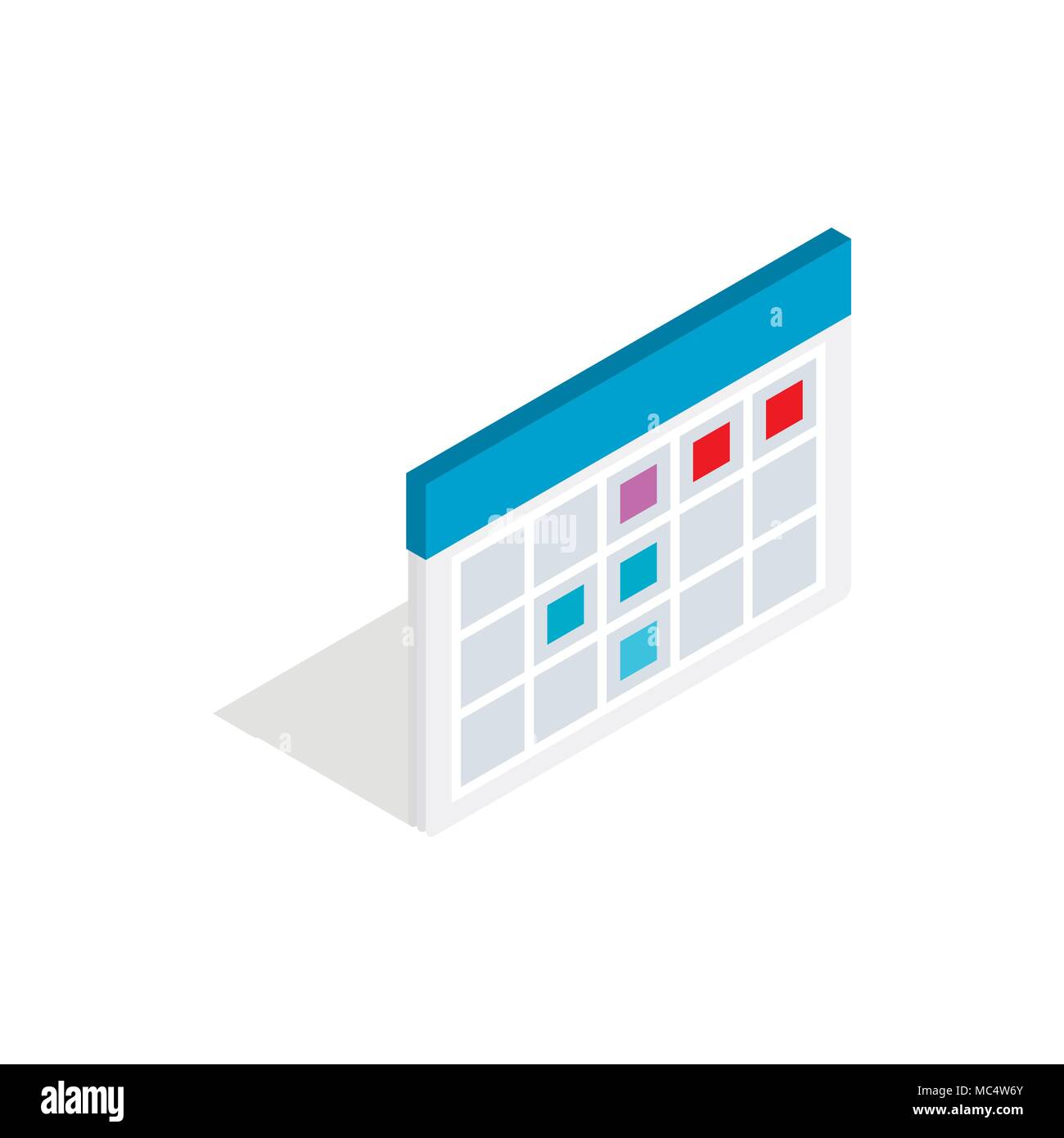 Schedule icon in isometric 3d style Stock Vector Image & Art - Alamy