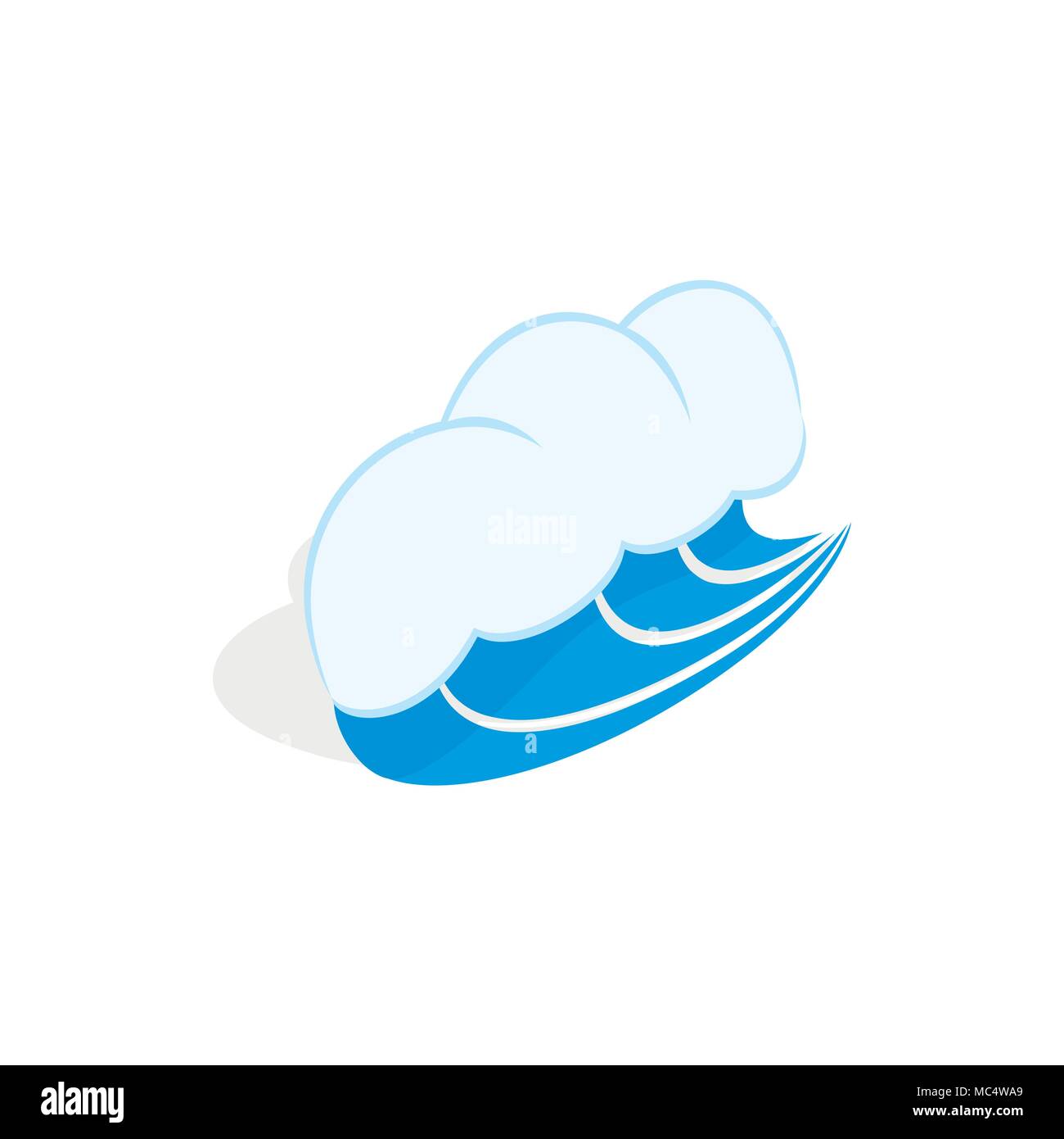 Blue sea wave icon, isometric 3d style Stock Vector Image & Art - Alamy