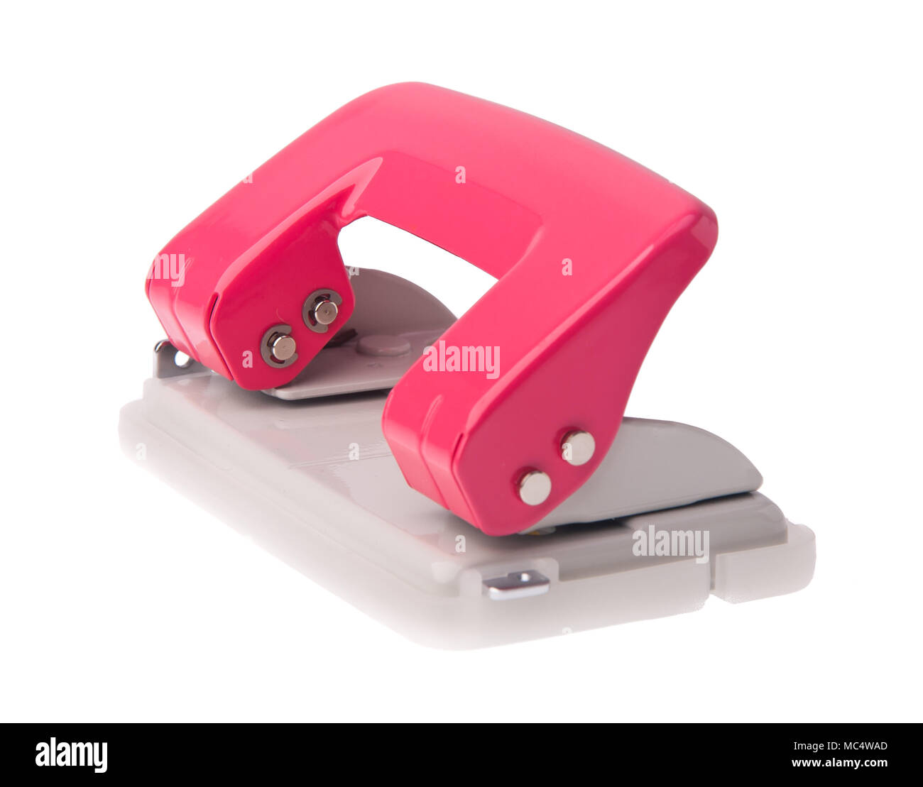 Hole puncher. Office paper hole puncher on background Stock Photo - Alamy