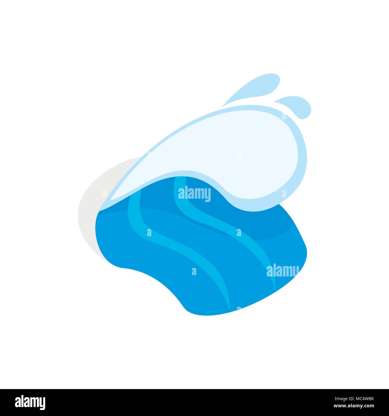 Blue sea wave icon, isometric 3d style Stock Vector Image & Art - Alamy