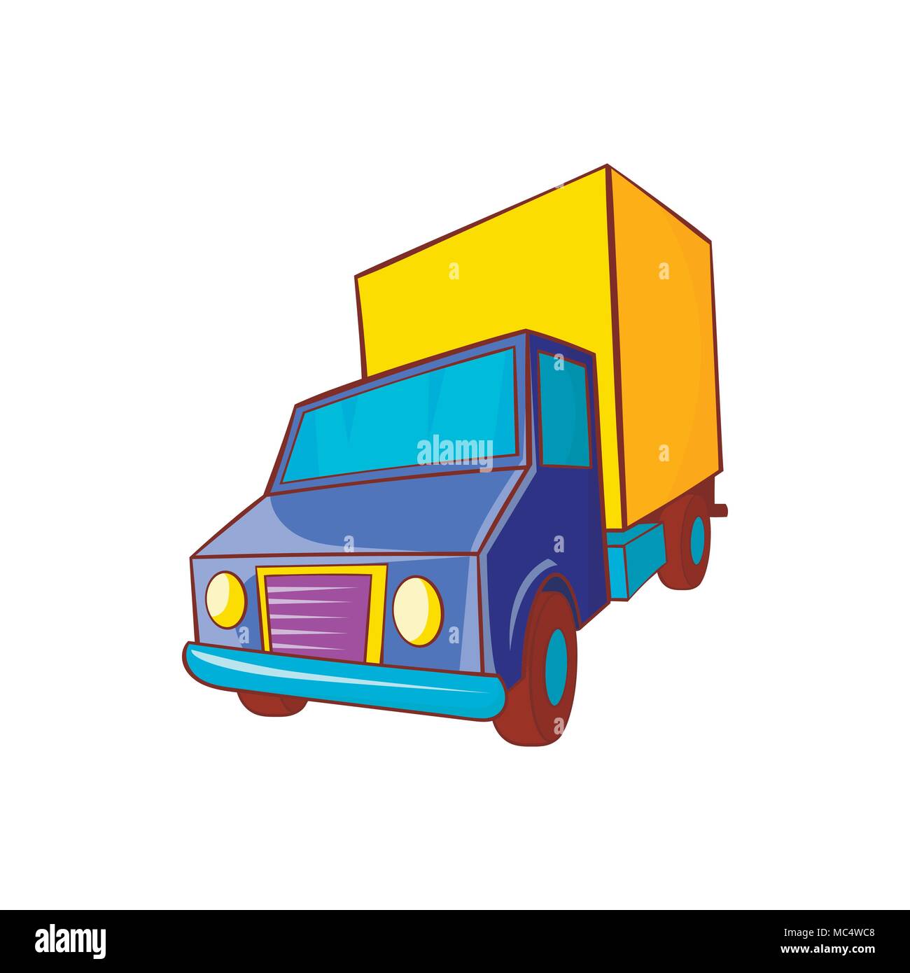 Truck delivery icon in cartoon style Stock Vector Image & Art - Alamy