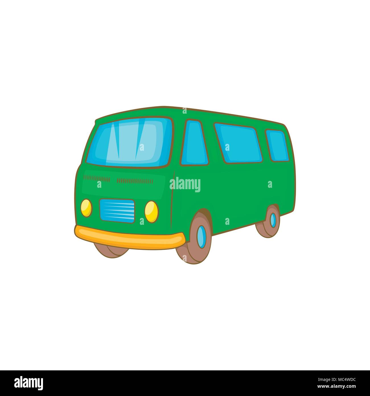 Classic van, retro style icon, cartoon style Stock Vector Image & Art ...
