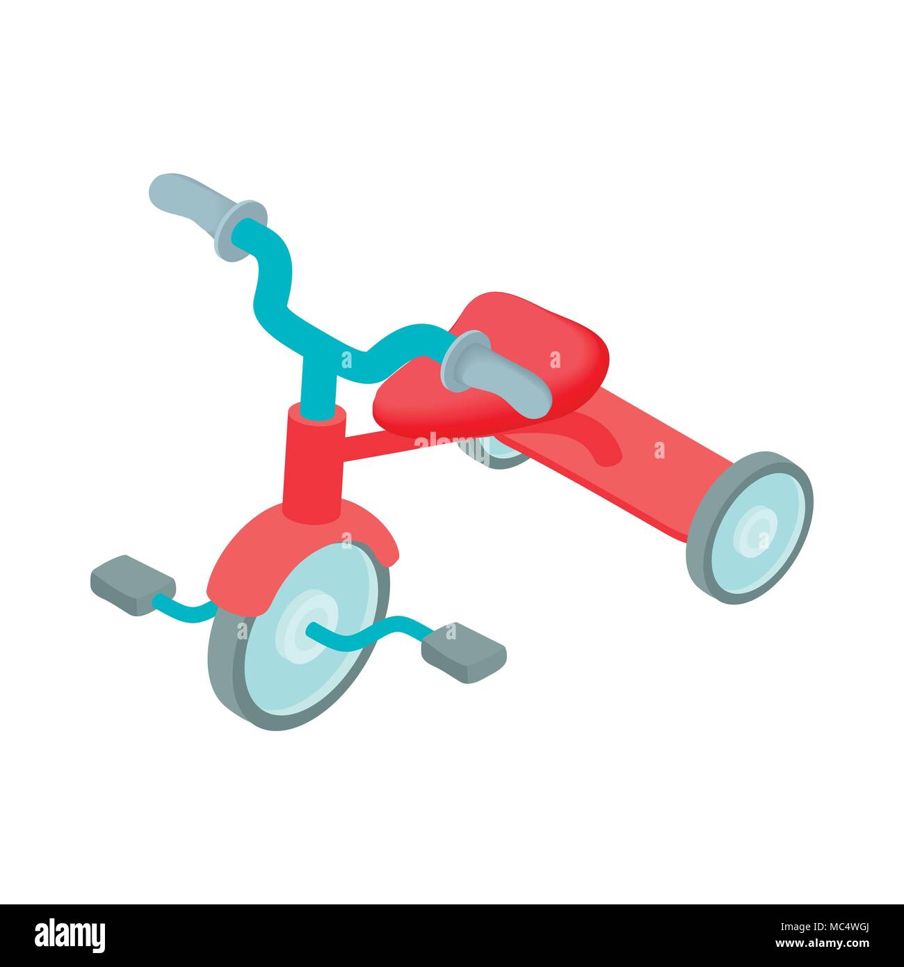 Red kid tricycle icon, cartoon style Stock Vector Image & Art - Alamy