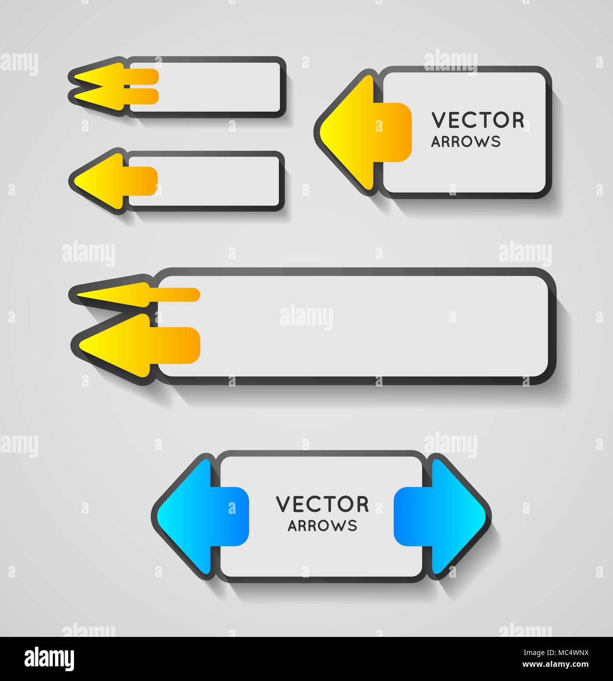 collection of vector modern arrows, design element Stock Vector Image ...