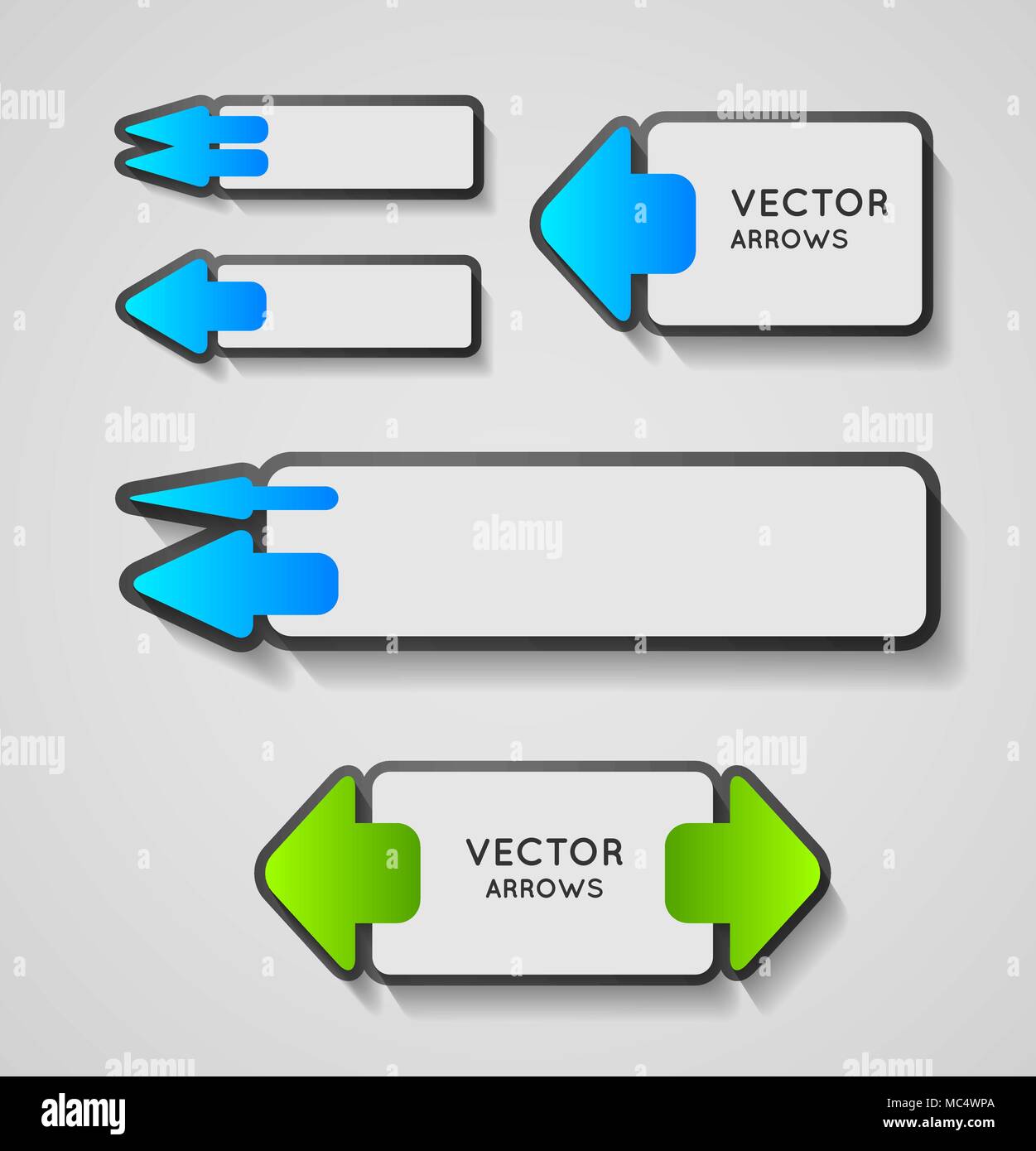 collection of vector modern arrows, design element Stock Vector Image ...