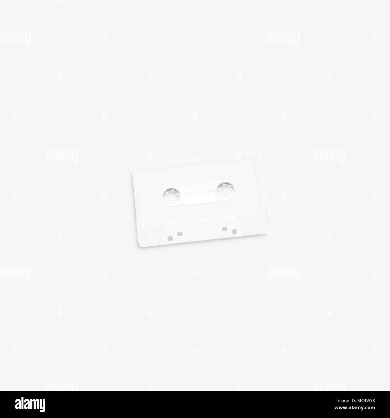 Pastel retro realistic cassette on flat background, vector illustration ...