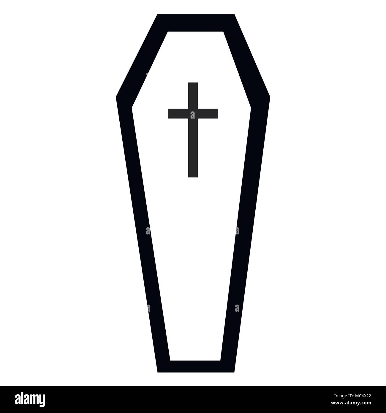 Coffin icon in simple style Stock Vector Image & Art - Alamy