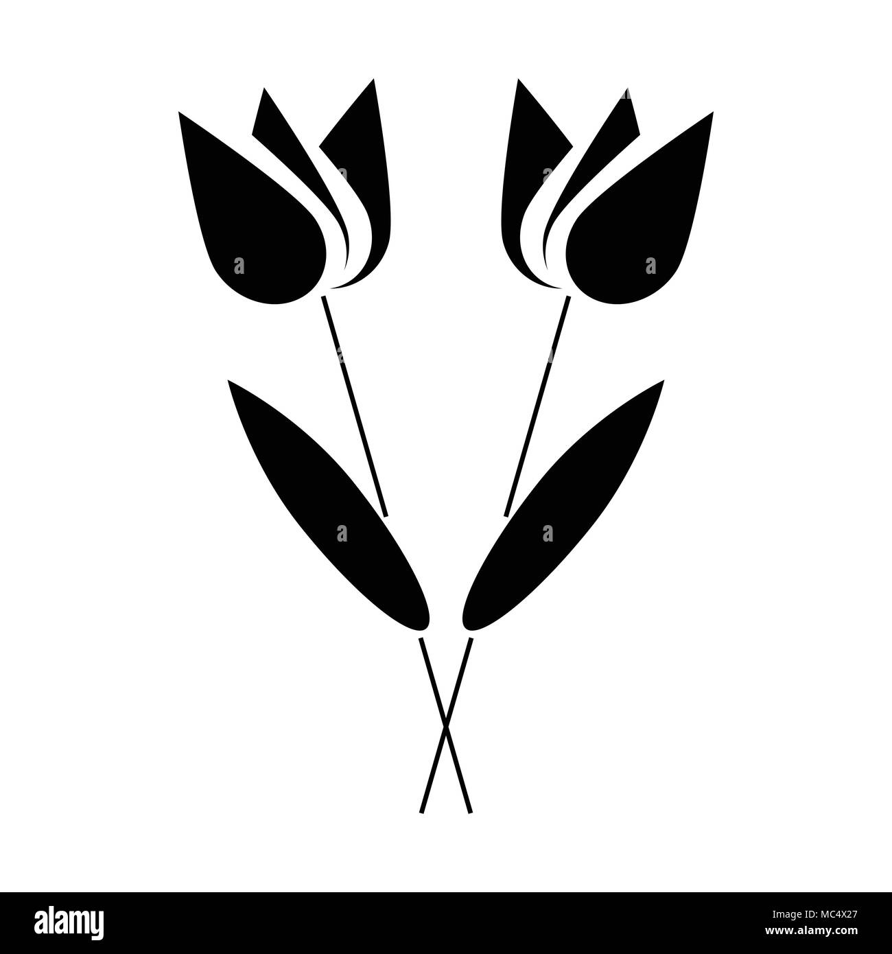 Simple red flower icon Black and White Stock Photos & Images - Alamy