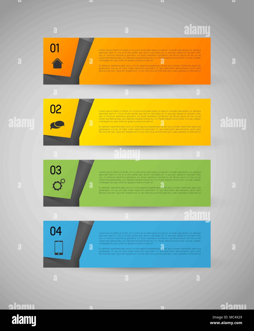 abstract vector banners with option steps, design template Stock Vector ...