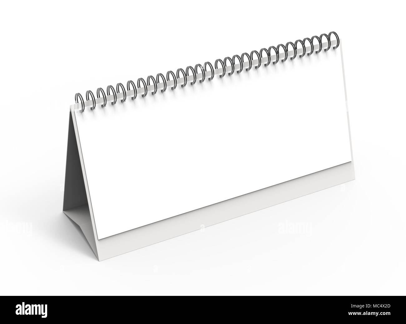 Blank desk calendar, 3d render calendar mockup with empty space for ...