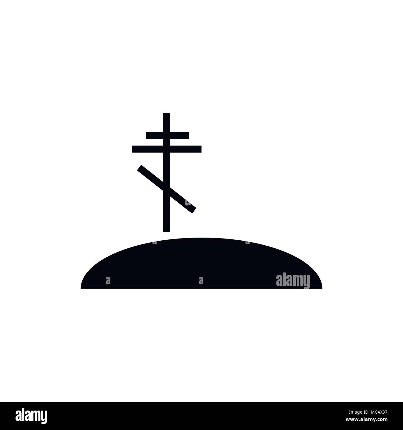 Grave with cross icon, simple style Stock Vector Image & Art - Alamy