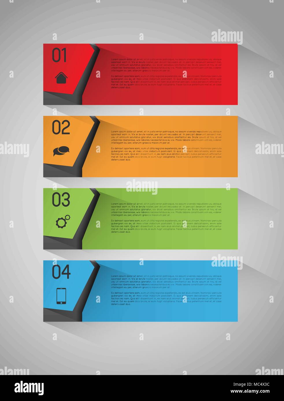 abstract vector banners with option steps, design template Stock Vector ...