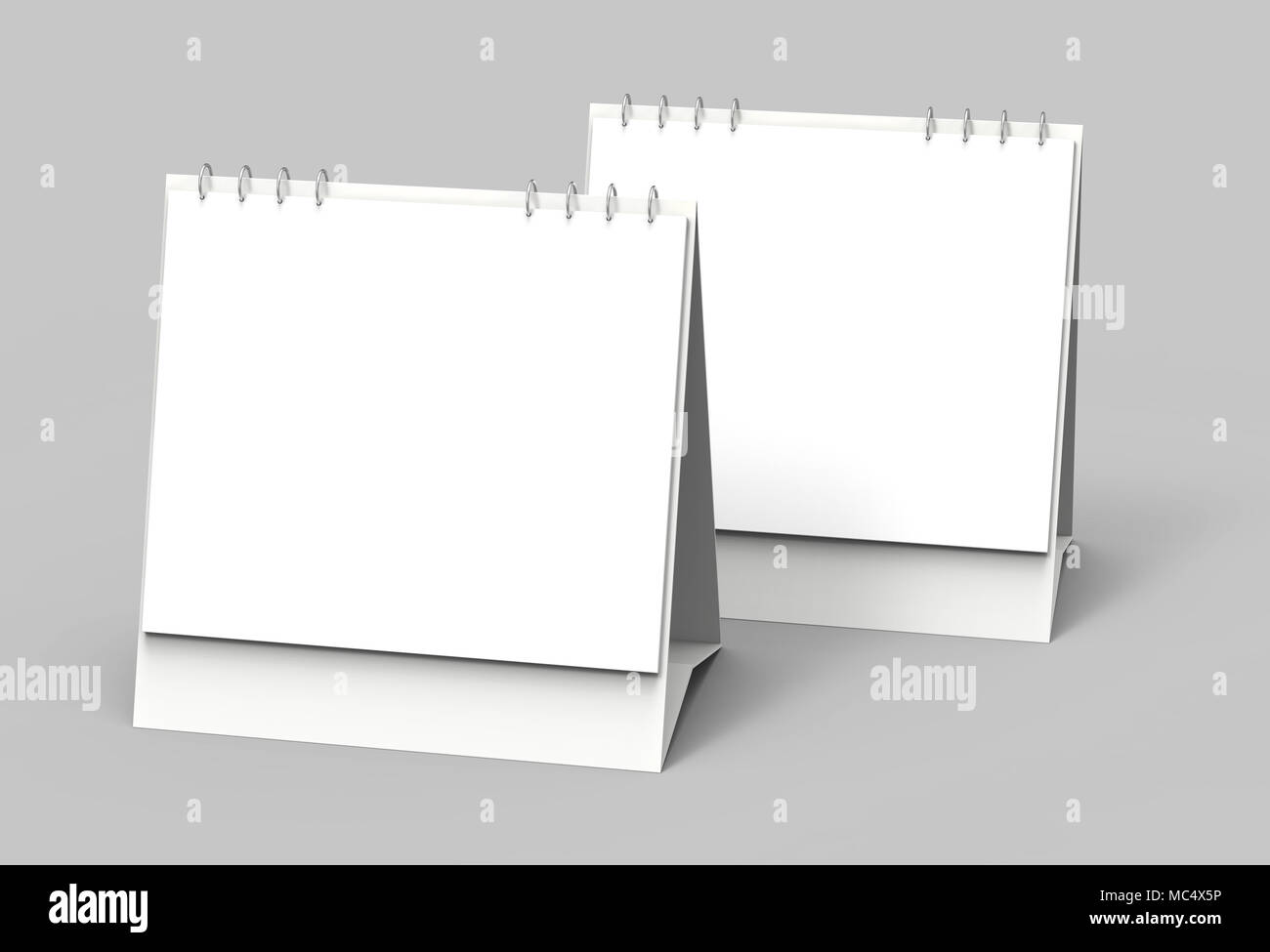 Blank desk calendar, 3d render calendar mockup with empty space for ...