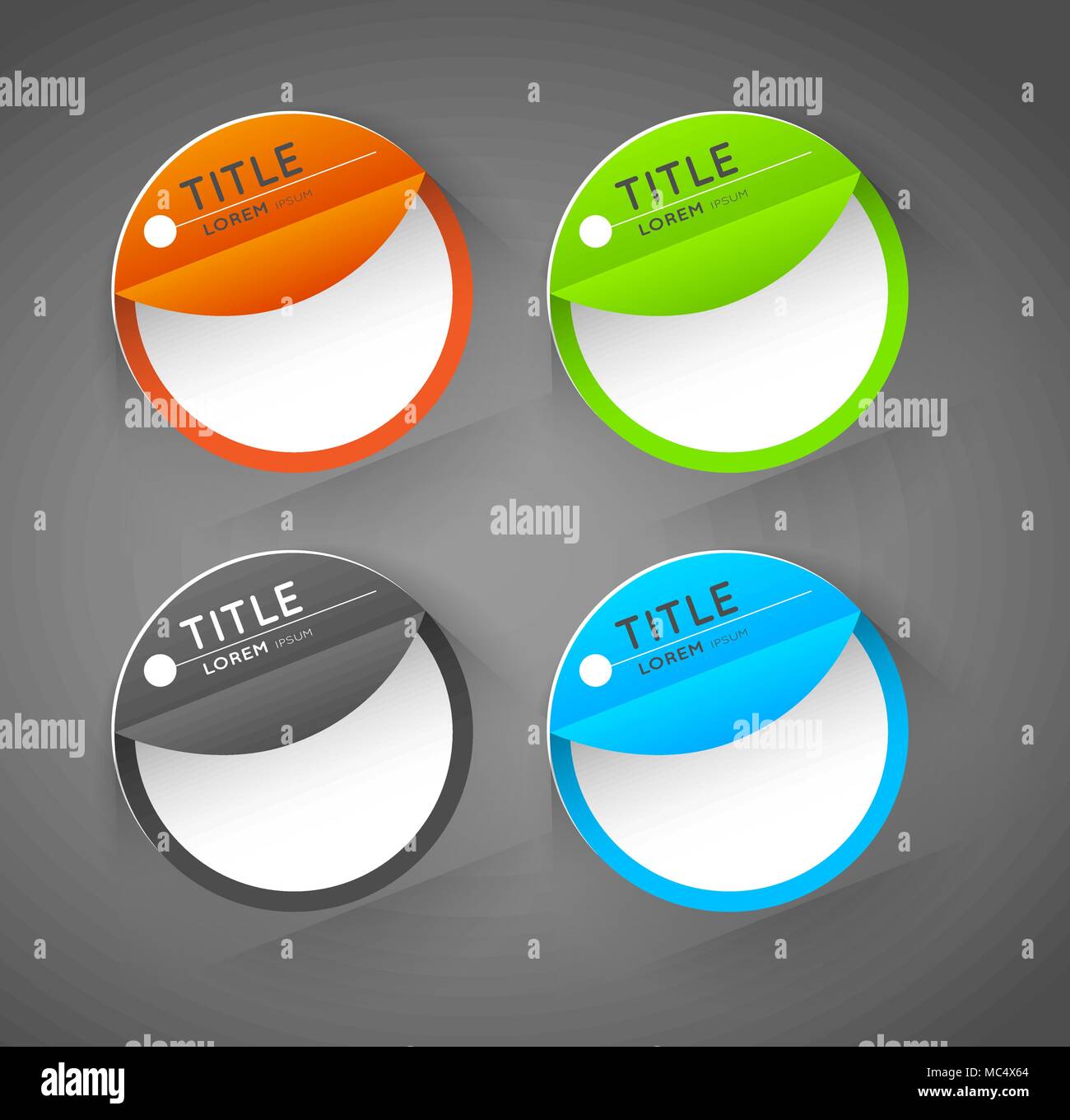 abstract circles badges, flat design effect Stock Vector Image & Art ...