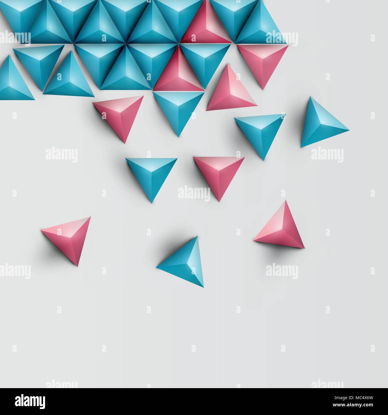 3D realistic triangle background, vector illustration Stock Vector ...