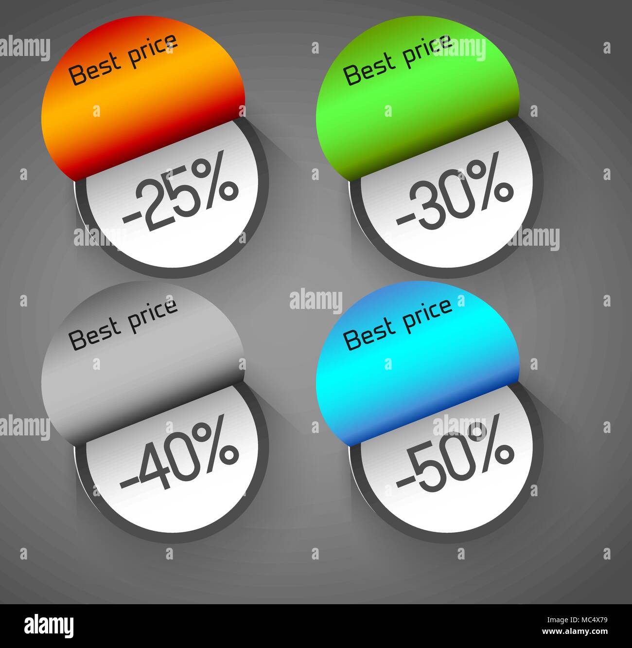 abstract circles badges, price tags labels, design template Stock ...