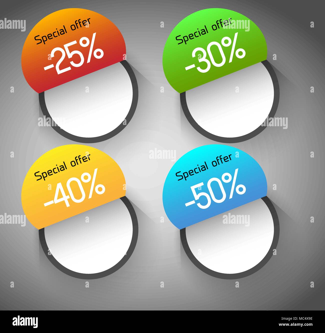 abstract circles badges, price tags labels, design template Stock ...
