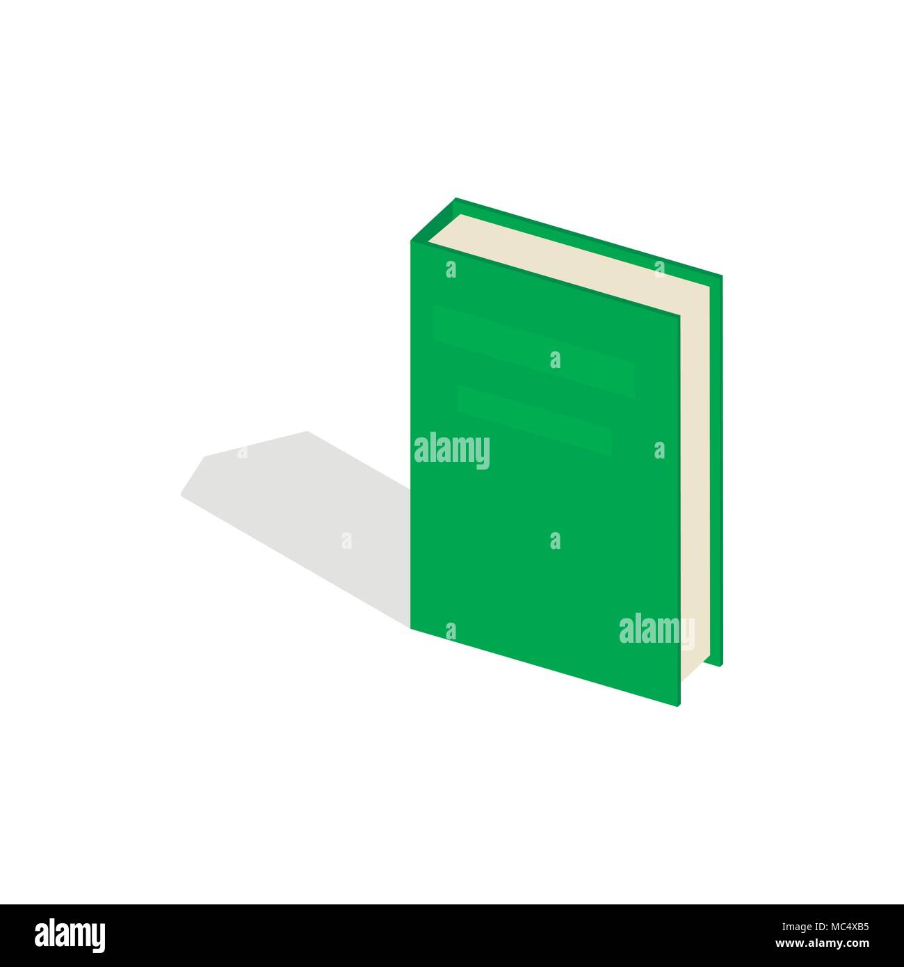Green closed book icon, isometric 3d style Stock Vector Image & Art - Alamy