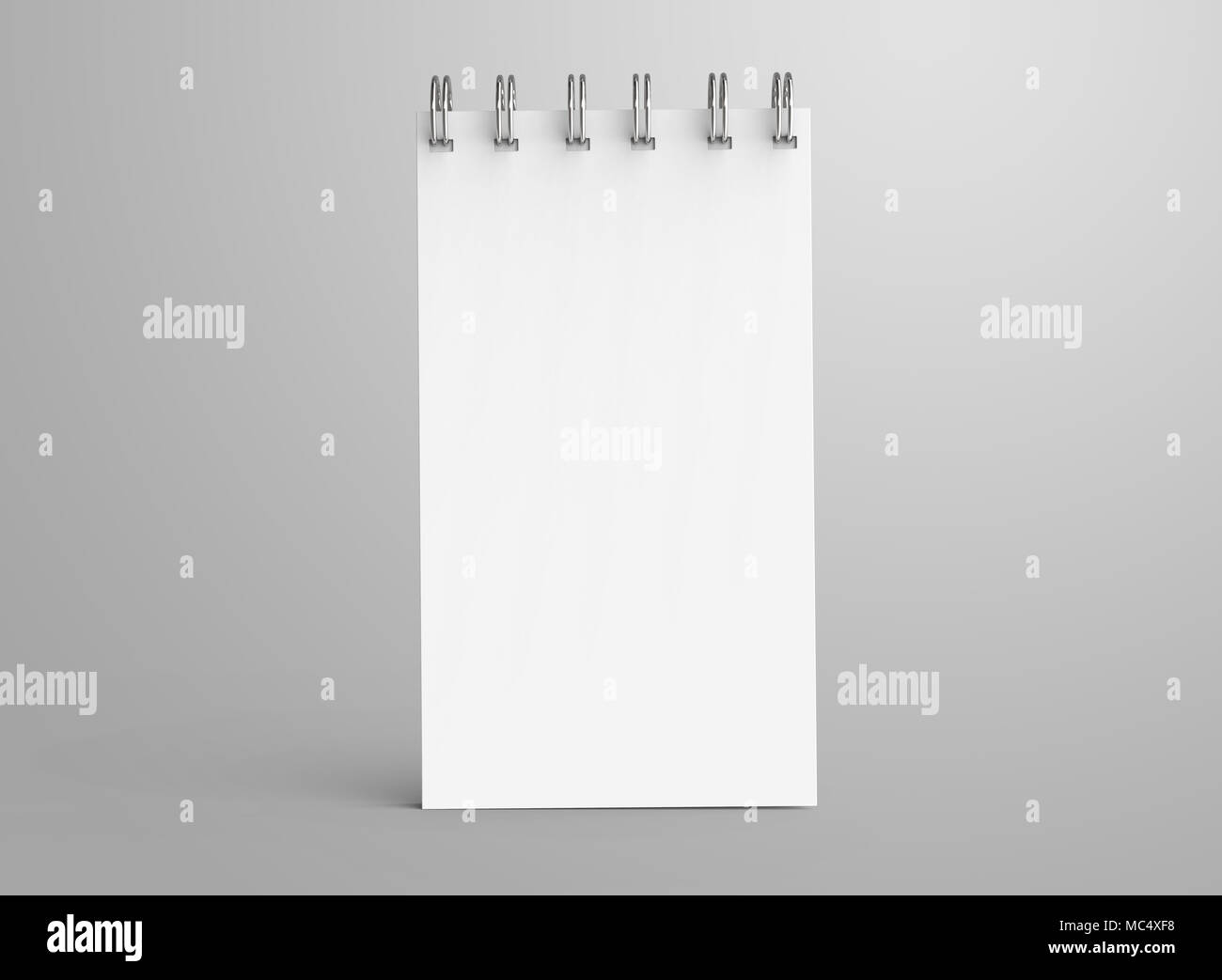 Spiral notebook in 3d render, open notebook with empty space for design ...