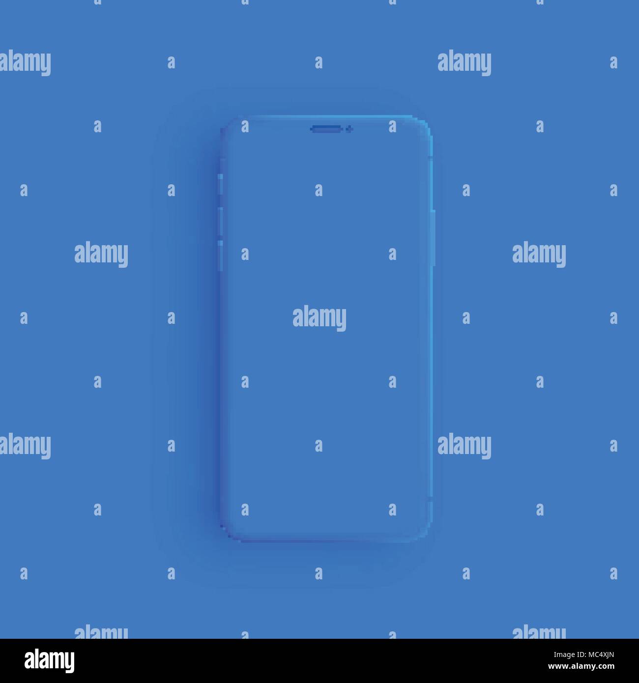 Realistic matte colorful phone, vector illustration Stock Vector Image ...
