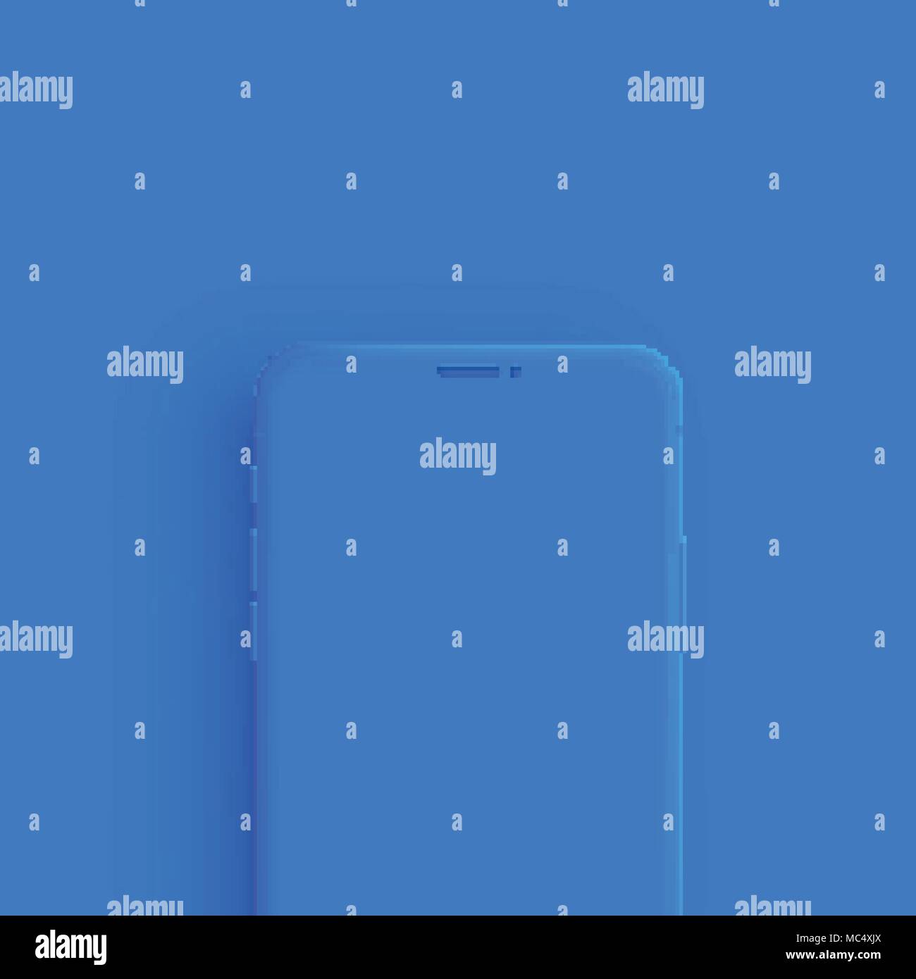 Realistic matte colorful phone, vector illustration Stock Vector Image ...