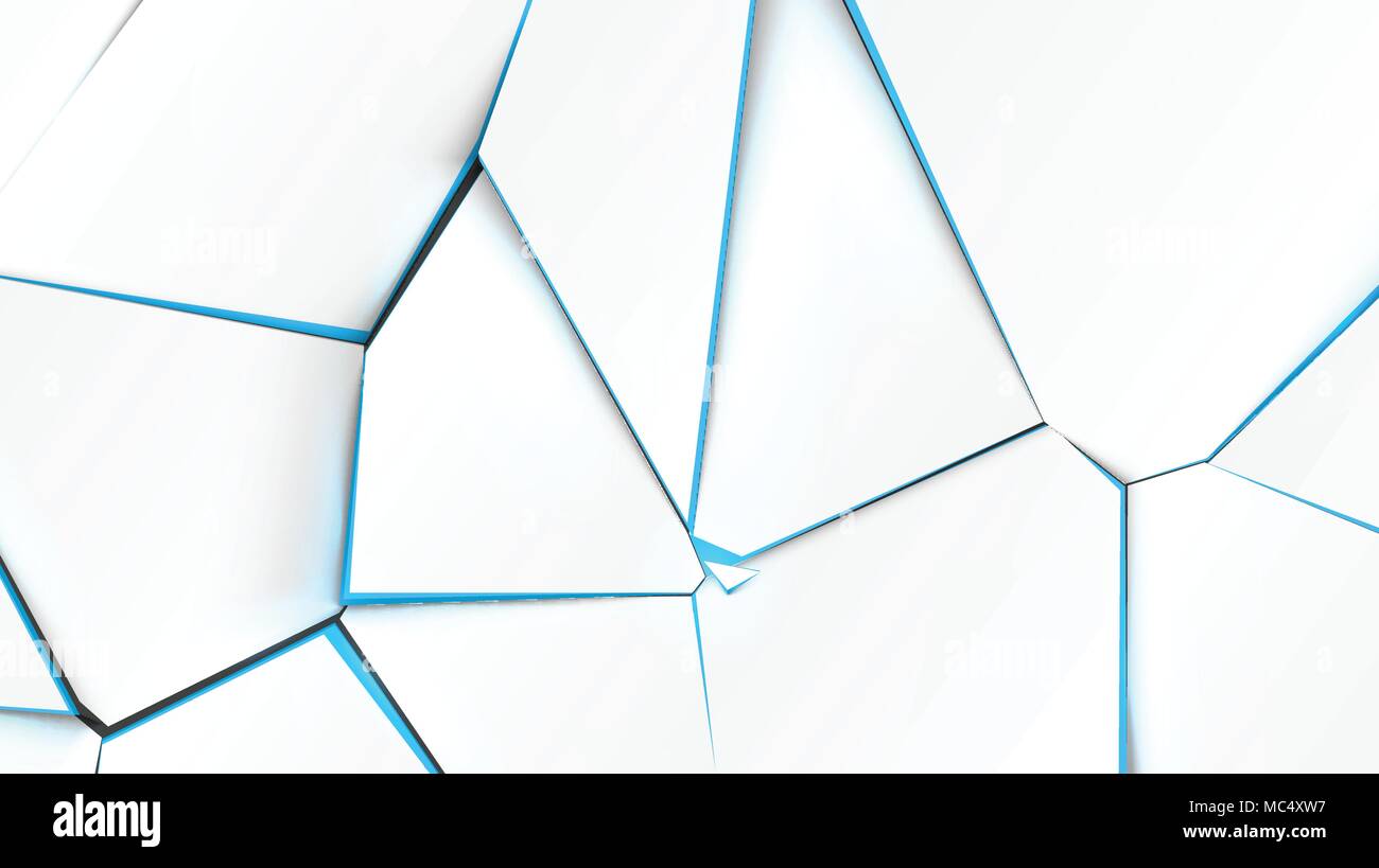 Broken surface with blue color in the inside, vector illustration Stock ...