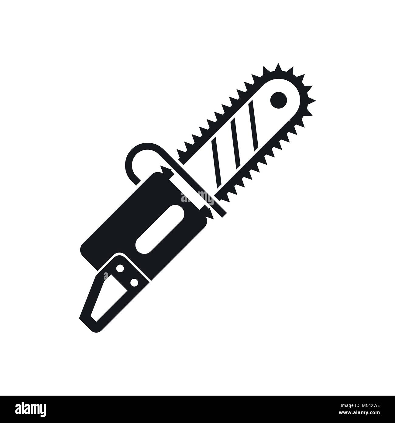 Chain saw icon simple Stock Vector Images - Alamy