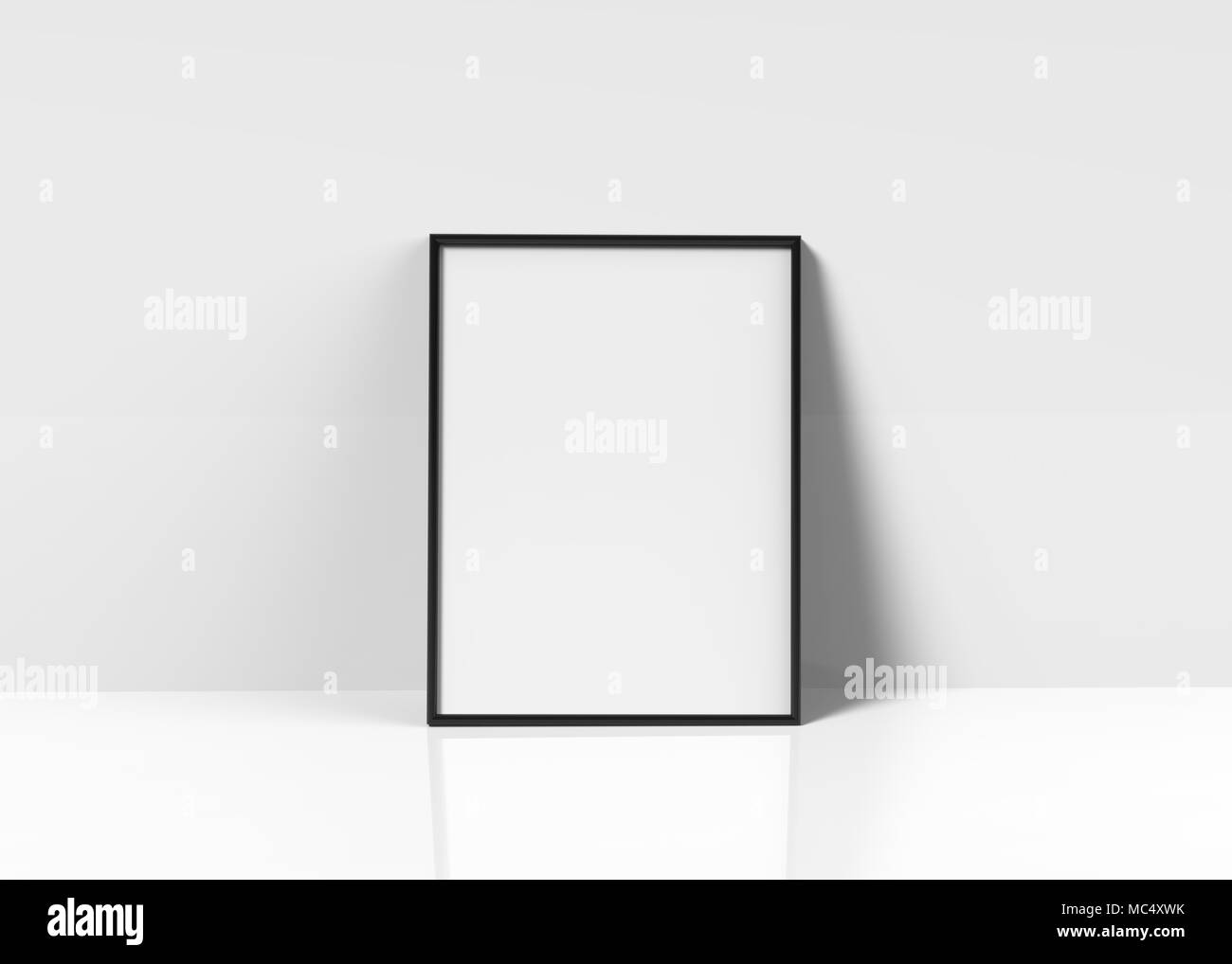 Black picture frame render Black and White Stock Photos & Images - Alamy