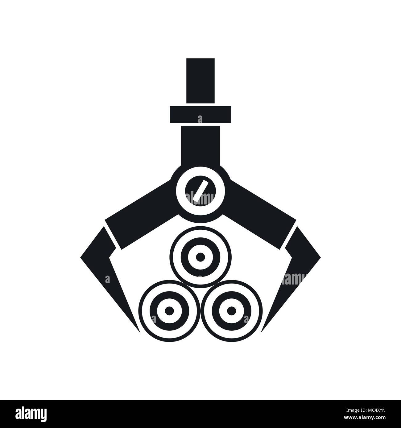 Log loader icon in simple style Stock Vector Image & Art - Alamy