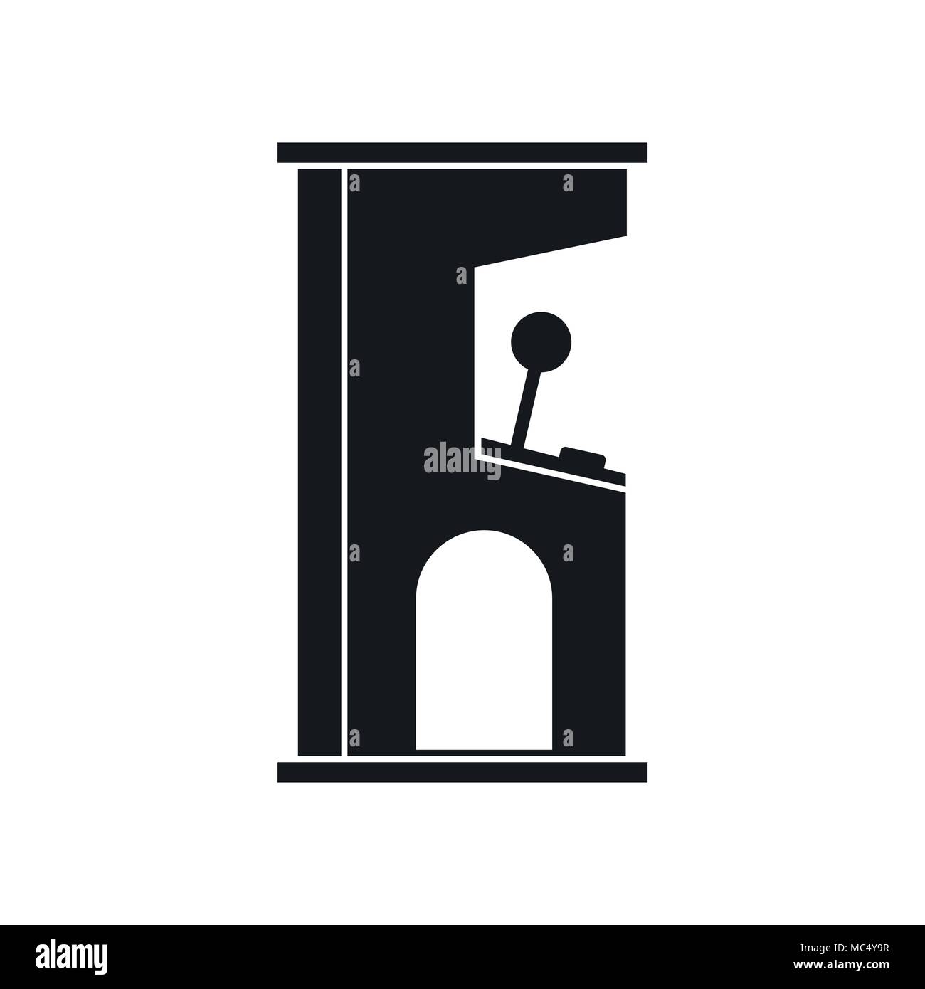 Retro style arcade game machine icon, simple style Stock Vector Image ...