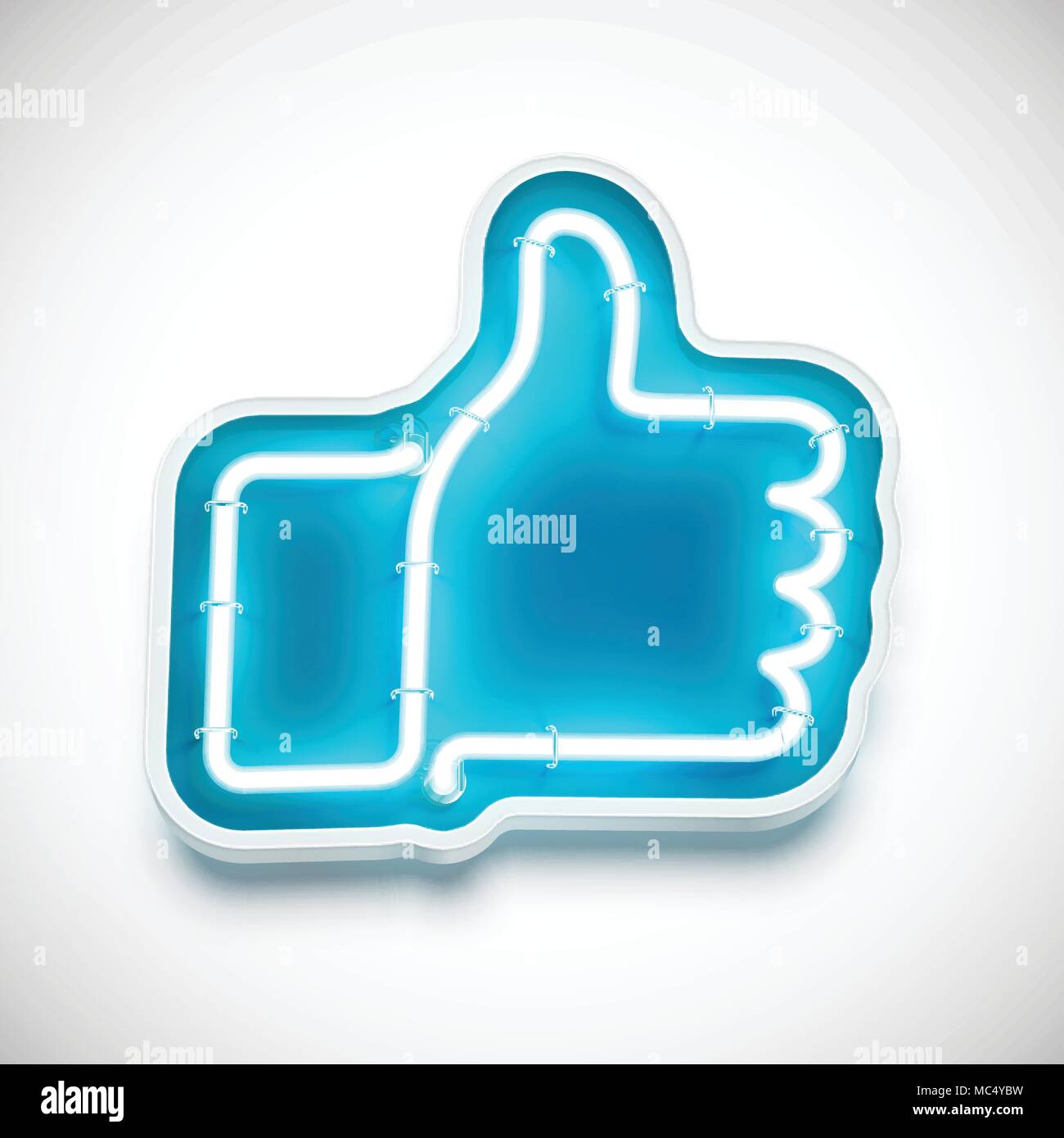 Neon like sign with glowing tubes, vector illustration Stock Vector ...