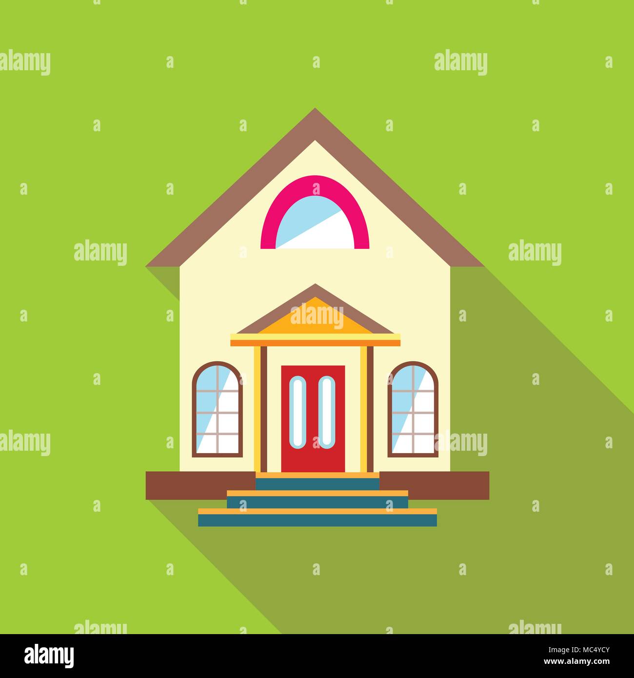 Small cute house icon, flat style Stock Vector Image & Art - Alamy