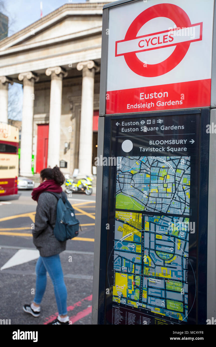 A map at Euston station, London, UK Stock Photo - Alamy