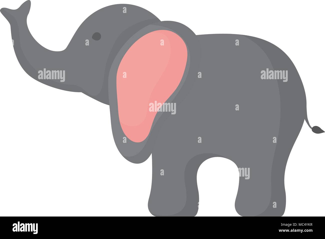 cute elephant icon over white background, colorful design. vector ...