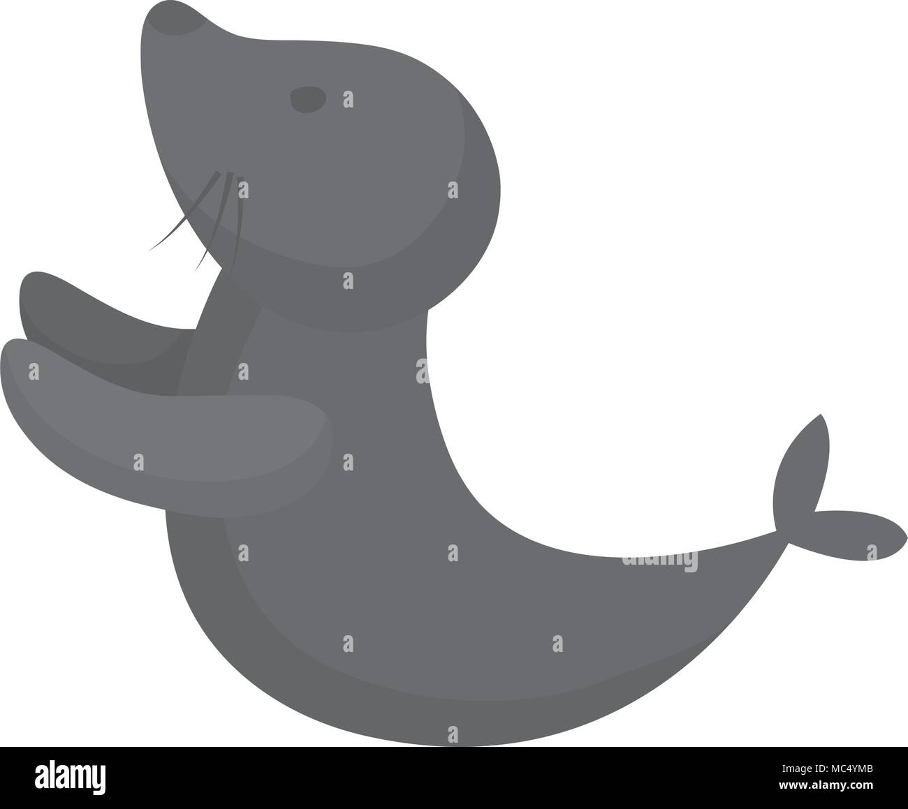 cute seal icon over white background, colorful design. vector ...