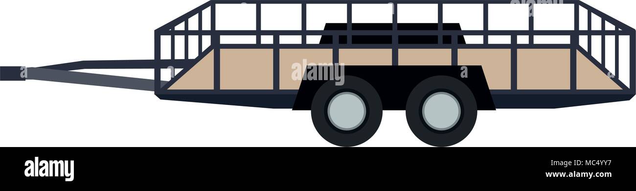 Empty load trailer isolated Stock Vector Image & Art - Alamy