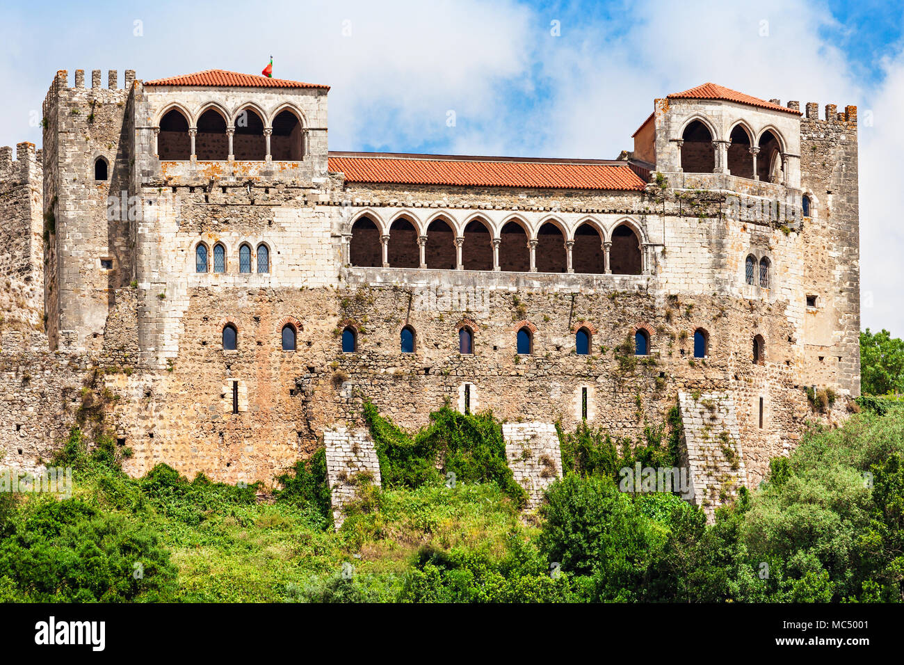 The Leiria Castle is a castle in the city Leiria in Portugal Stock ...
