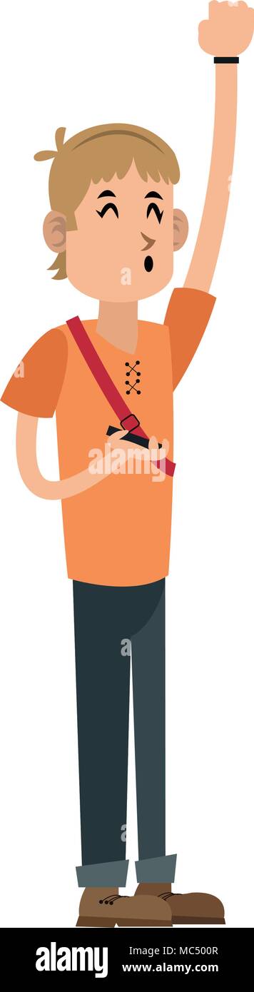 Person holding smartphone reading Stock Vector Images - Alamy