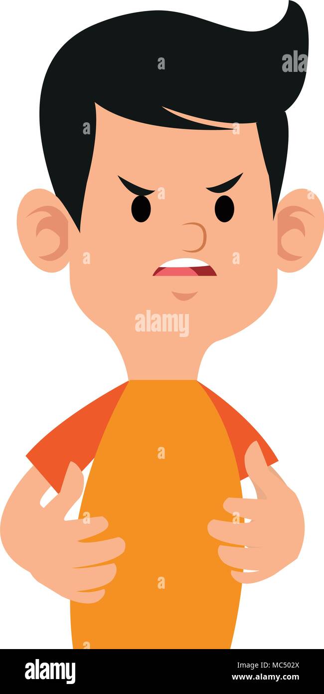 Angry boy cartoon Stock Vector Image & Art - Alamy