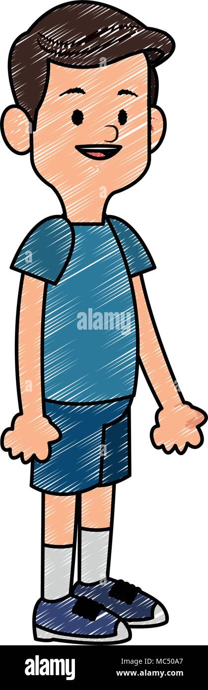 Cute boy cartoon scribble Stock Vector Image & Art - Alamy