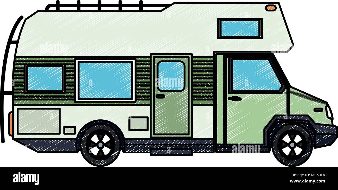 Camper van vehicle scribble Stock Vector Image & Art - Alamy