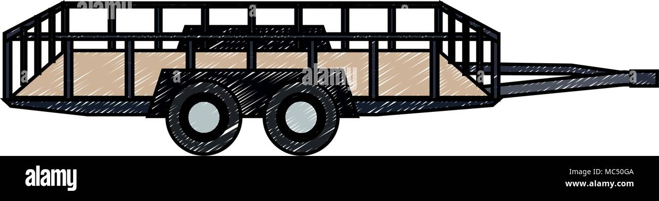 Empty load trailer isolated scribble Stock Vector Image & Art - Alamy