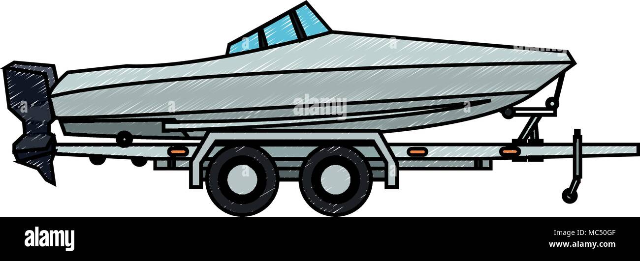 Boating trailer Stock Vector Images - Alamy