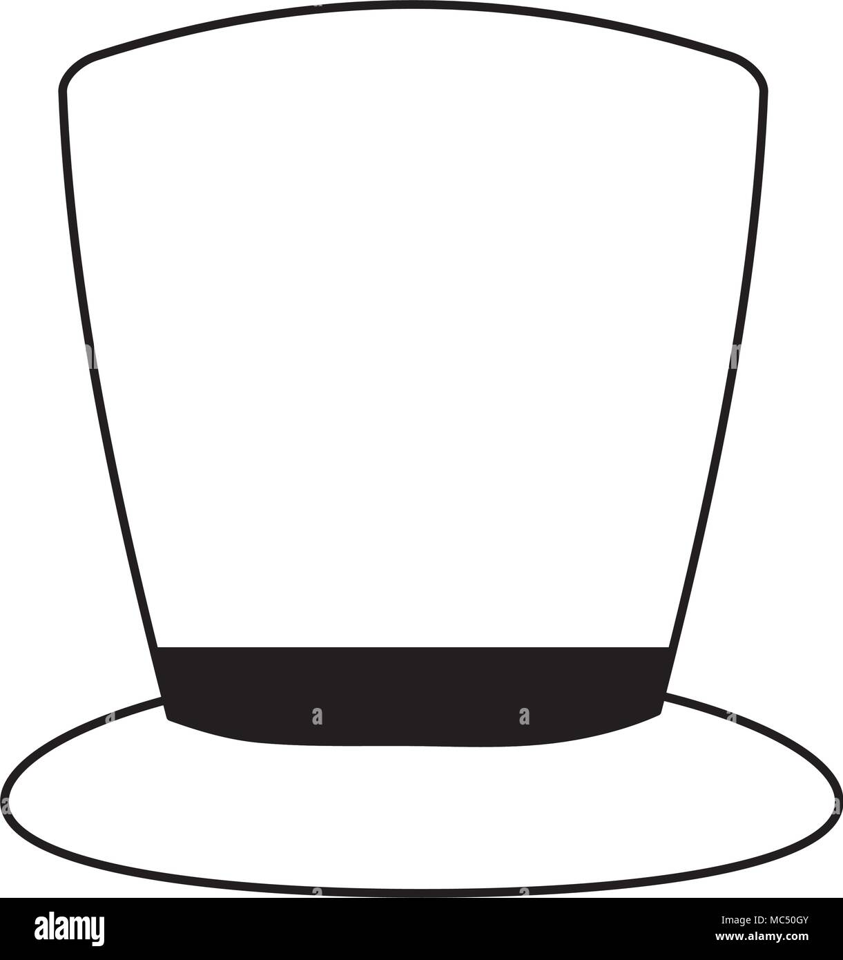 top hat icon over white background, vector illustration Stock Vector ...
