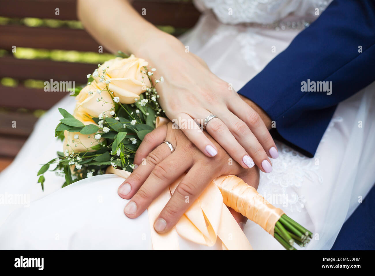 wedding bouquet of roses Stock Photo - Alamy