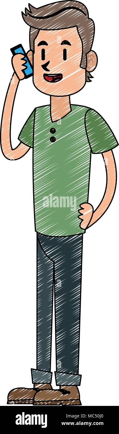 Online talking young smiling Stock Vector Images - Alamy